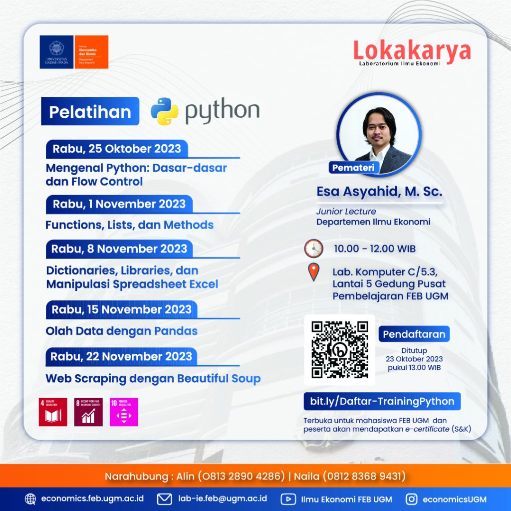 Training Python – Department of Economics
