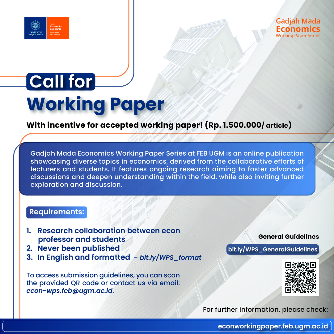 Gadjah Mada Economics Working Paper Series: Call for Working Paper ...